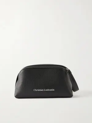 CHRISTIAN LOUBOUTIN Canopy Logo-embossed Leather Pouch - Black