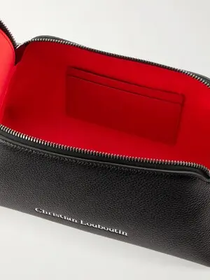 CHRISTIAN LOUBOUTIN Canopy Logo-embossed Leather Pouch