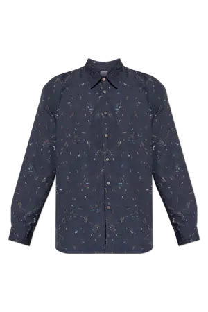 Paul Smith Shirt With Print - Navy Blue