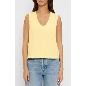 Michael Stars Michael Stars V-Neck Cotton Slub Top Macaw