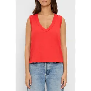 Michael Stars V-neck Cotton Slub Top - Samba