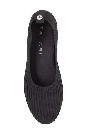 Tahari Clementia Knit Ballet Flat - Black