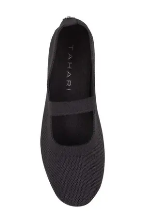 Tahari Ambrosia Knit Mary Jane Flat - Black