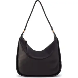 Hobo Large Mia Crescent Leather Bag - Black