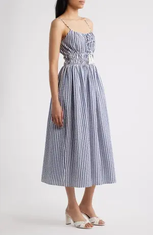 Julia Jordan Stripe Seersucker Dress