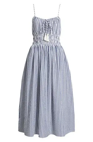 Julia Jordan Stripe Seersucker Dress