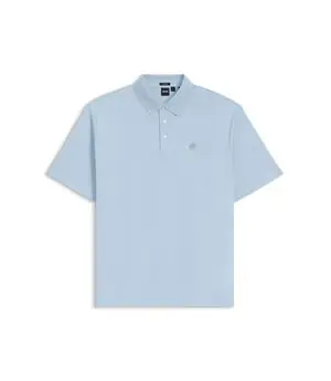 BOSS Regular-fit Polo Shirt In Mercerized Cotton - Light Blue