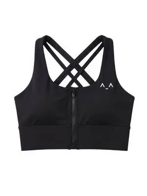 ALTRA VOLTA Zip-front Sculpt Bra Top - Black