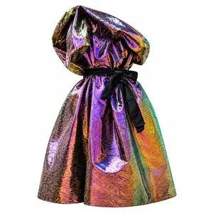 MIRO MISLJEN Iridescent One-shoulder Dress One Size - Silver