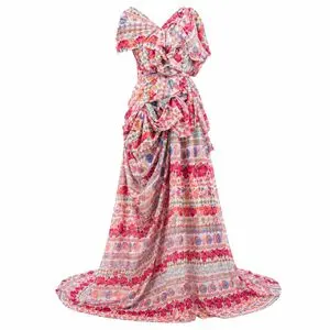 MIRO MISLJEN Jardin Draped One-shoulder Gown - Pink