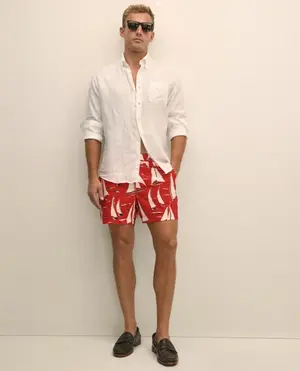 Brooks Brothers 5" Newport Sailing Swim Trunks
