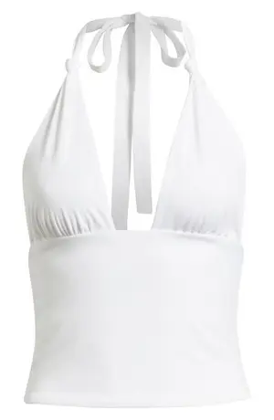 BELLA VENICE Jade Knit Plunge Halter Top