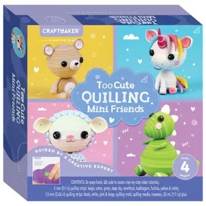 CRAFT MAKER Too Cute Quilling Mini Friends Diy Kit - Multicolored
