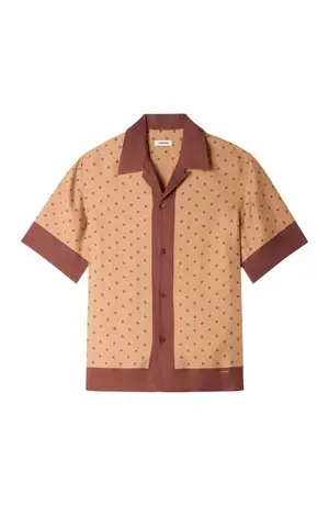 Sandro Micro Cross Motif Shirt - Camel