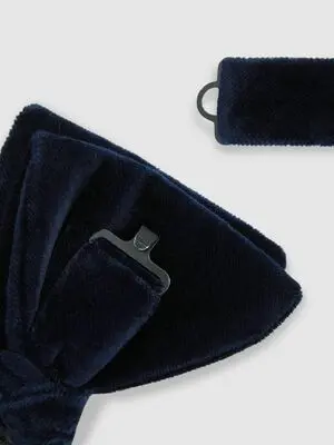 REISS Velvet Bow Tie - Navy