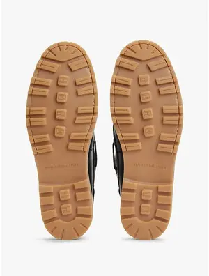 Tommy Hilfiger Woven Leather Boat Shoes