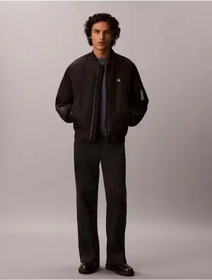 Calvin Klein Baggy Cotton Twill Pants - Black