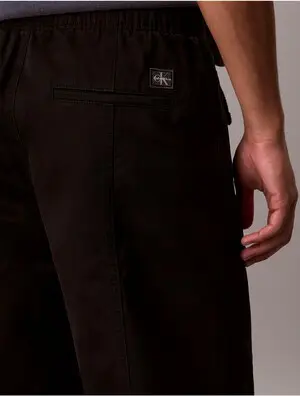 Calvin Klein Baggy Cotton Twill Pants - Black