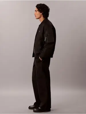 Calvin Klein Baggy Cotton Twill Pants - Black