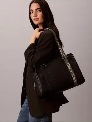 Calvin Klein Logo Strap Tote Bag
