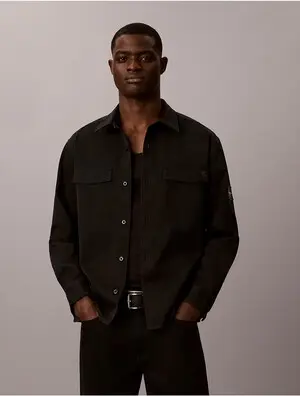 Calvin Klein Utility Chino Relaxed Overshirt - Black