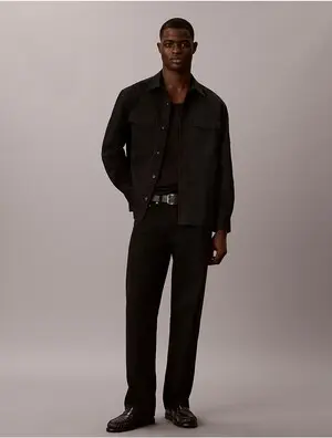Calvin Klein Utility Chino Relaxed Overshirt - Black