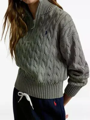 Polo Ralph Lauren Cable-knit Quarter-zip Sweater