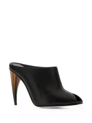 Alexander McQueen Peep-toe Horn-heel Mules