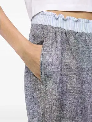 Rabanne Heathered Elasticated Waistband Straight-leg Trousers