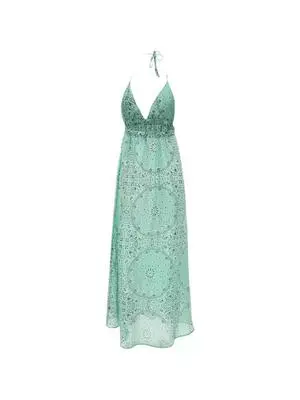 MC2 SAINT BARTH Zucky Bandana Print Maxi Dress