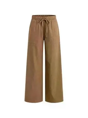 Vince Elasticated Drawstring Trousers - Brown