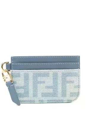 Fendi Ff-motif Card Holder - Blue
