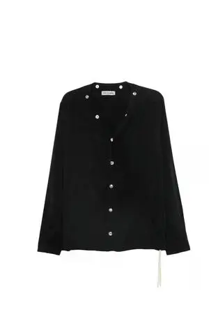 STATE OF ORDER Button-up Collarless Jacket - Black