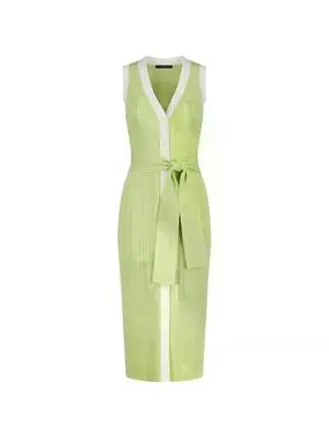 TOCCIN Victoria Tie-front Midi Dress - Green