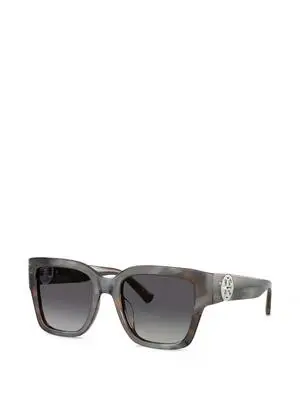 Tory Burch Double T Square Frame Sunglasses