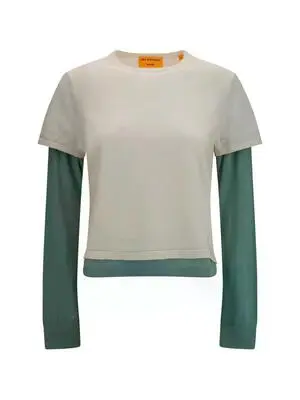 Guest In Residence Layered Crewneck T-shirt - Neutrals