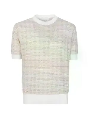 BALLANTYNE Diamond-pattern T-shirt - Neutrals