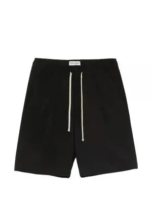 STATE OF ORDER Pleated Shorts With Drawstring Waistband - Black