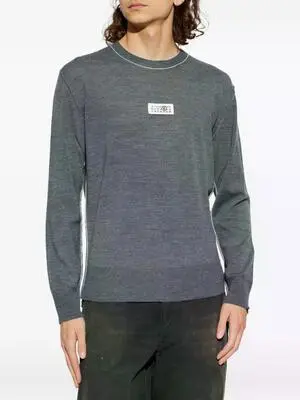 MAISON MARGIELA Logo Patch Fine Knit Sweater