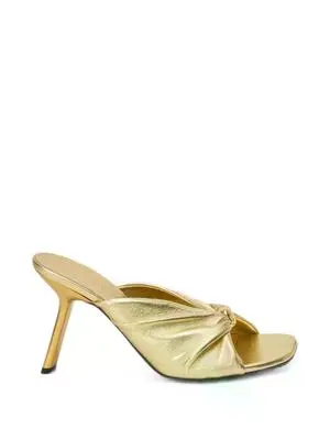 Loewe Pebble Embellished Leather Stiletto Sandals - Gold