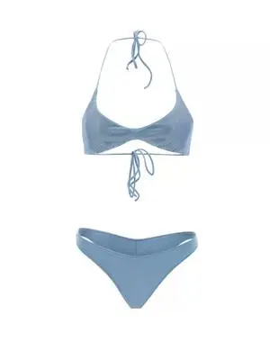 MC2 SAINT BARTH Hesni Rhinestone Embellished Bikini - Blue