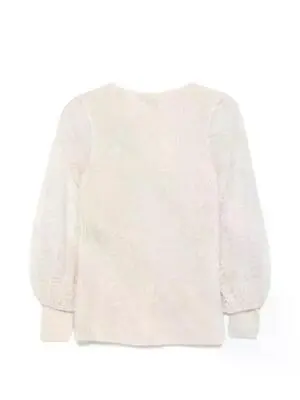 D.exterior Sequin Embellished Puff-sleeve Sweater