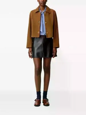 Claudie Pierlot Turn-lock Leather Jacket