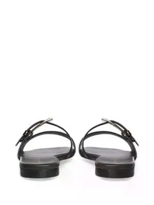 GIULIANO GALIANO Dark Croc-effect Buckle-fastening Sandals