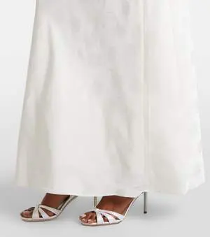 ROTATE BY BIRGER CHRISTENSEN Floral Halterneck Satin Maxi Dress