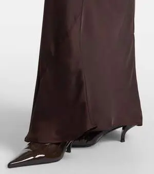 ROTATE BY BIRGER CHRISTENSEN Halterneck Satin Maxi Dress