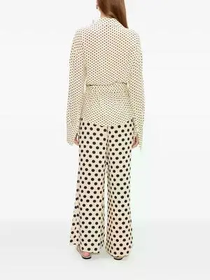 SIMONMILLER Anya Polka-dot Wrap Blouse