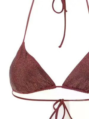 MC2 SAINT BARTH Annabelle Rhinestone Embellished Triangle Bikini Top