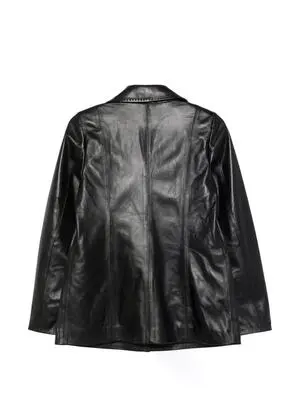 ADRIANNA FERETTI Adrianna Ferretti Notched Lapel Leather Jacket