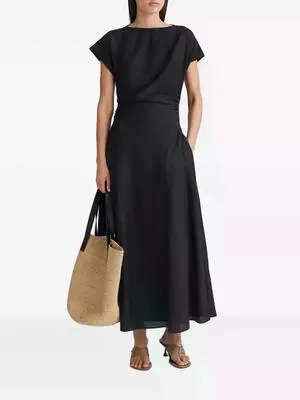 Anna Quan Skyla Gathered Midi Dress - Black
